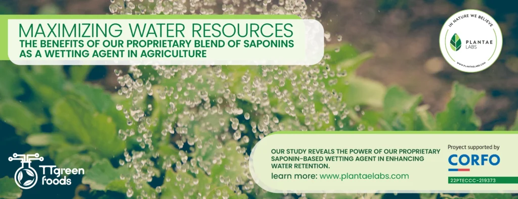 Water Efficiency with Our Proprietary Saponin Wetting Agent